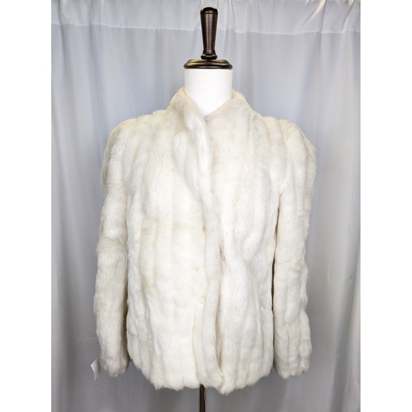 Casper | Jackets & Coats | Vintage Casper Cream White Ivory Faux Fur ...